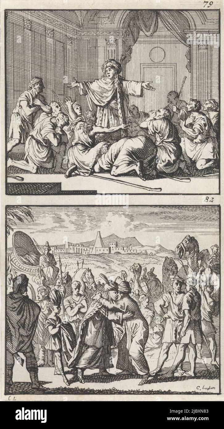 Two representations of a plate. Numbered top right: 79 and 82., Joseph ...