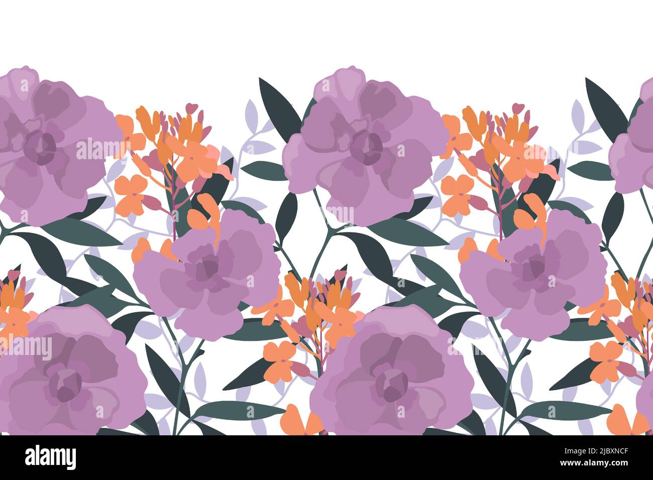 Horizontal Floral Design Patterns