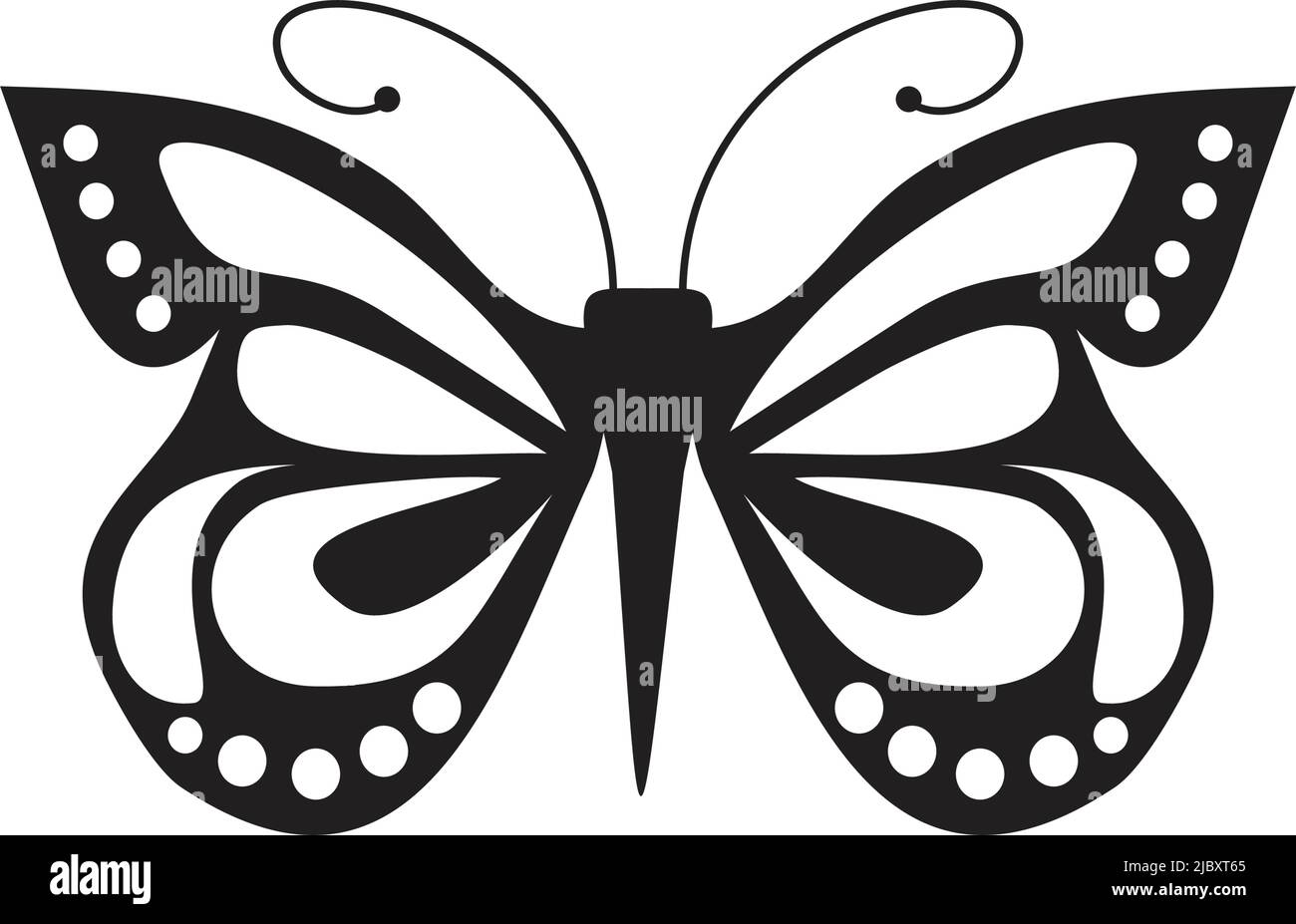 Elegant butterfly linear icon Cut Out Stock Images & Pictures - Alamy