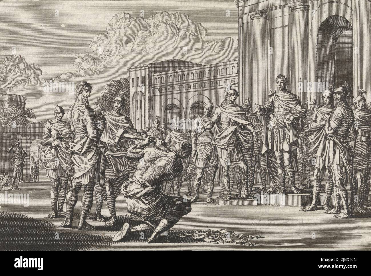 Josephus released by Vespasian, print maker: Jan Luyken, publisher ...