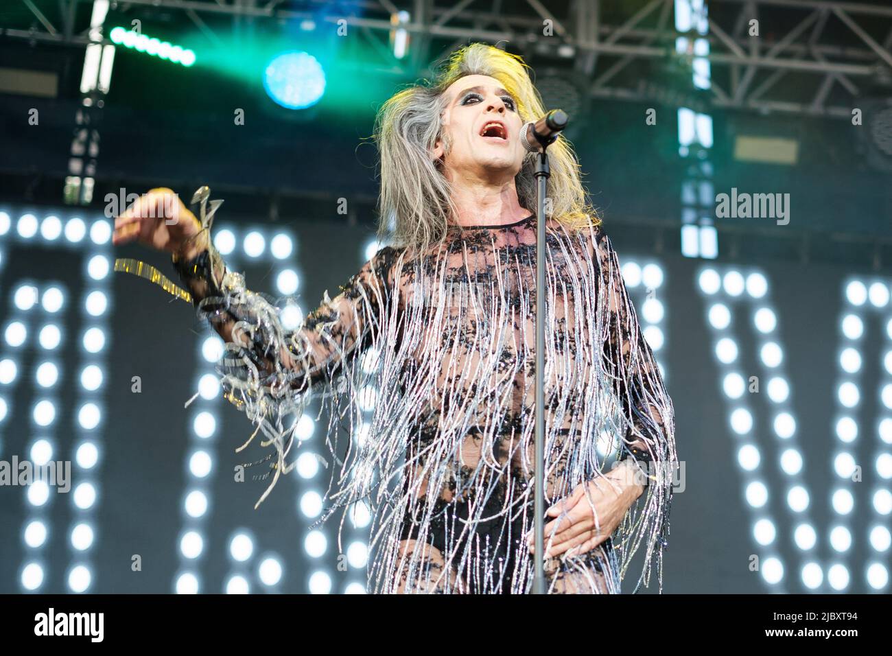Singer Mario Vaquerizo of the Nancys Rubias musical group performs at ...