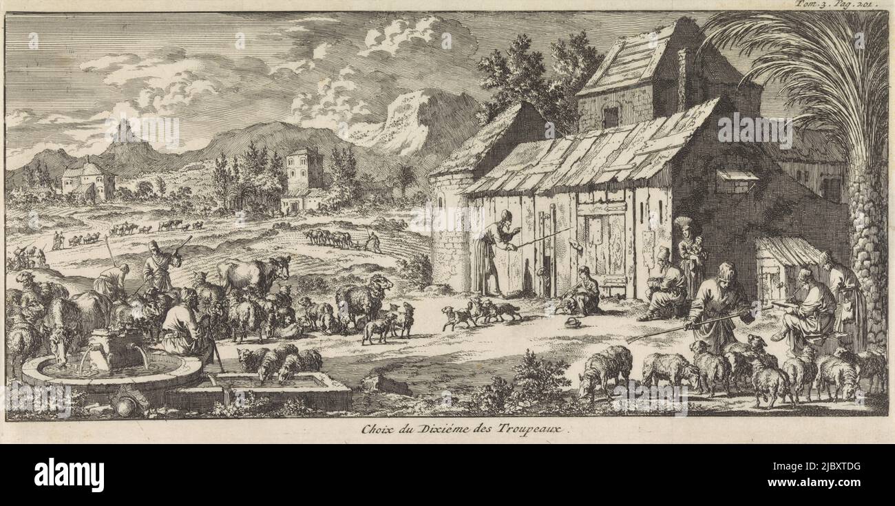 Herdsmen leave one tenth of their flock Choix du Dixiéme des Troupeaux ...