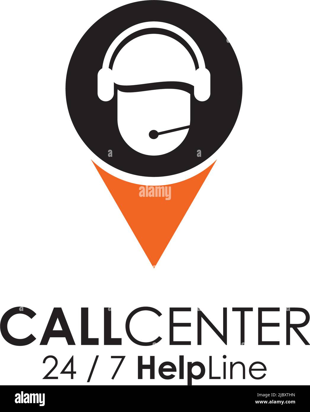 Customer care call center icon symbol logo design template Stock Vector ...