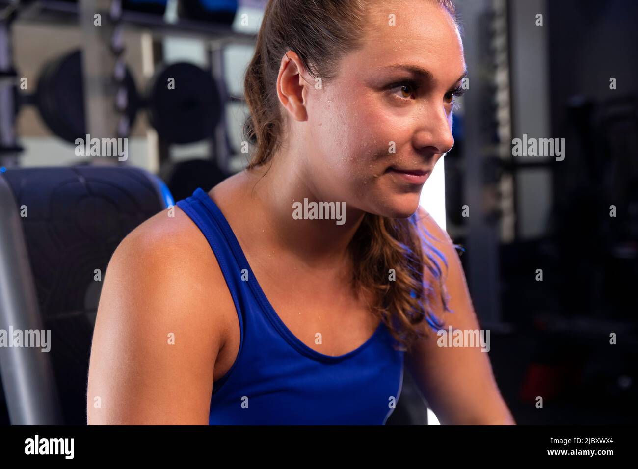 Athlete woman sweating face hi-res stock photography and images - Alamy