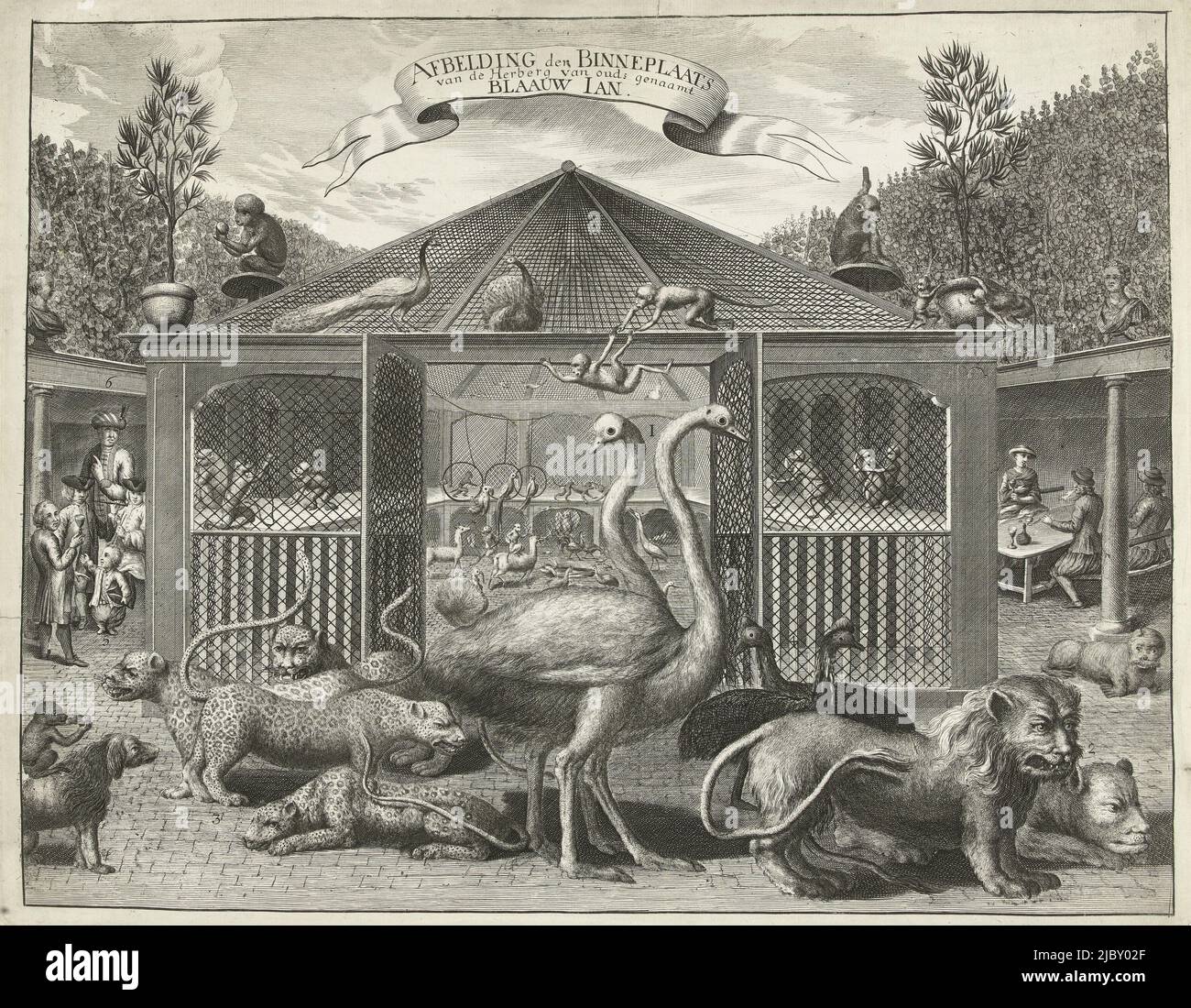 The Menagerie van Blaauw Jan, 1751, Christian Friedrich Fritzsch ...