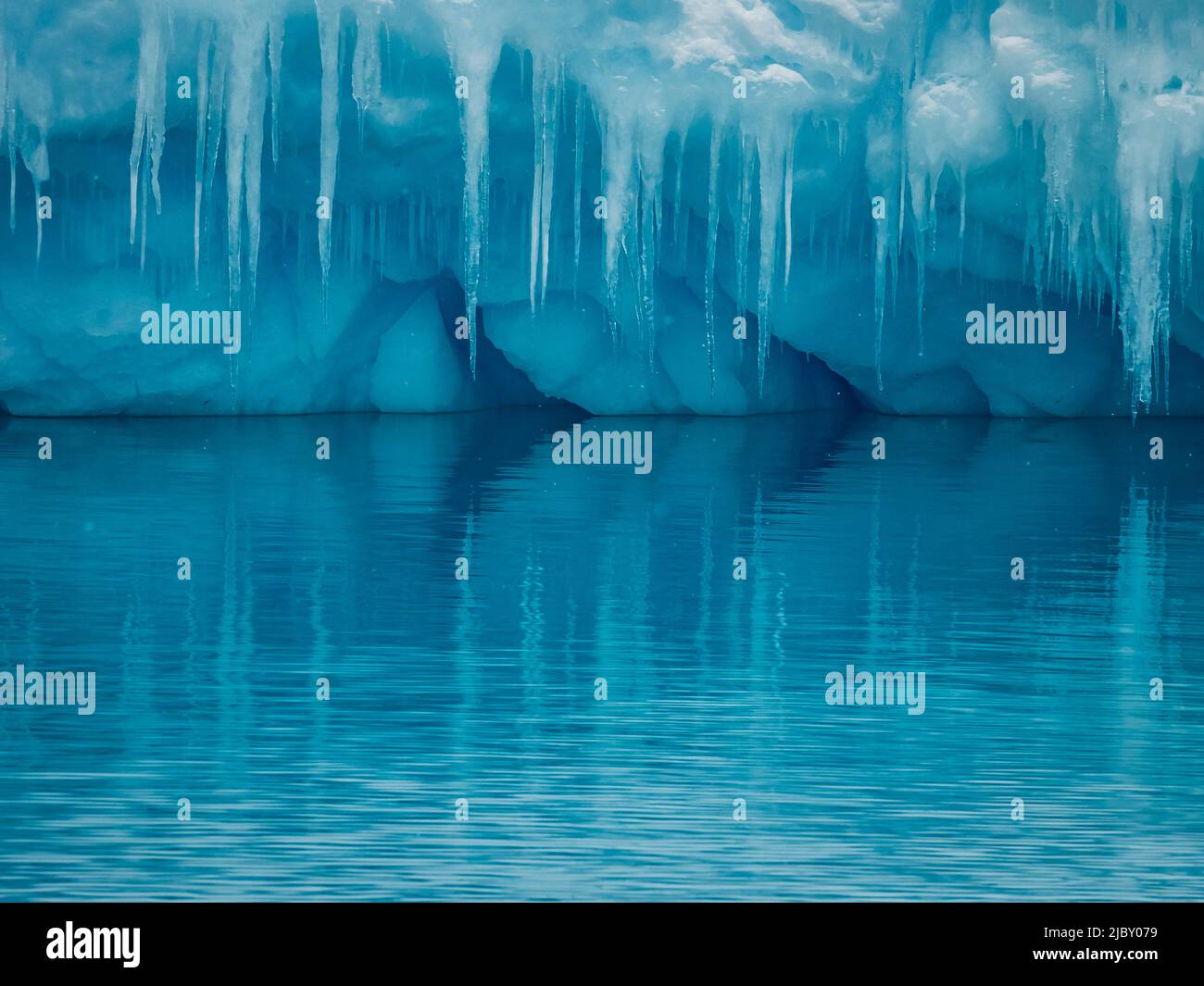 Melting Ice, icicle and blue water pool, Antarctica Stock Photo - Alamy