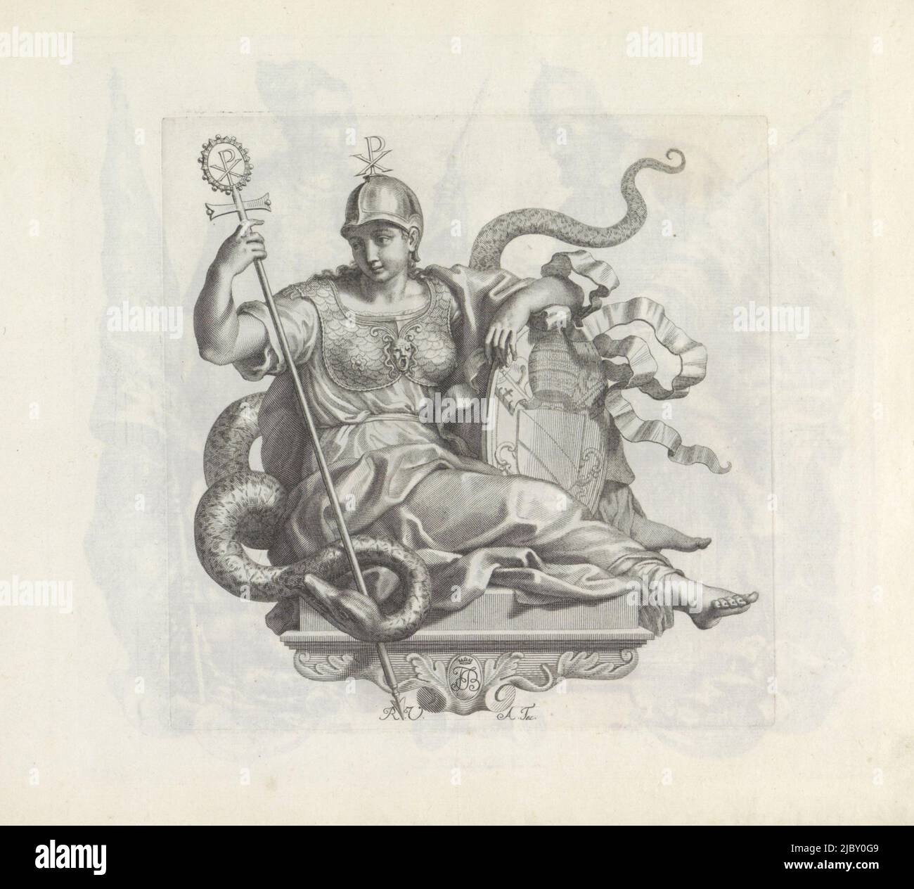 A console with the personification of Holy Rome (Roma Santa), depicted ...