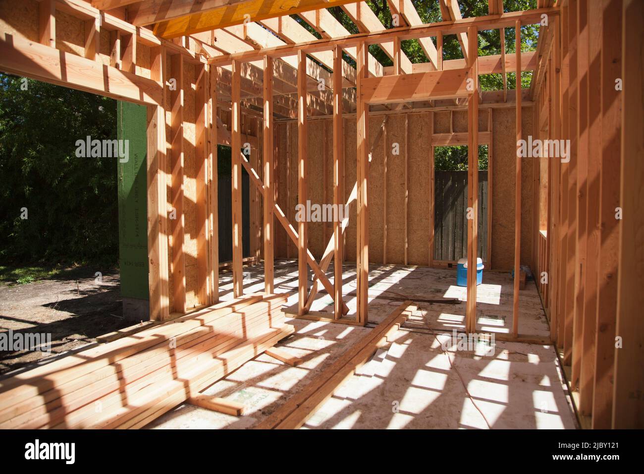View of the interior of a residential construction site Stock Photo - Alamy