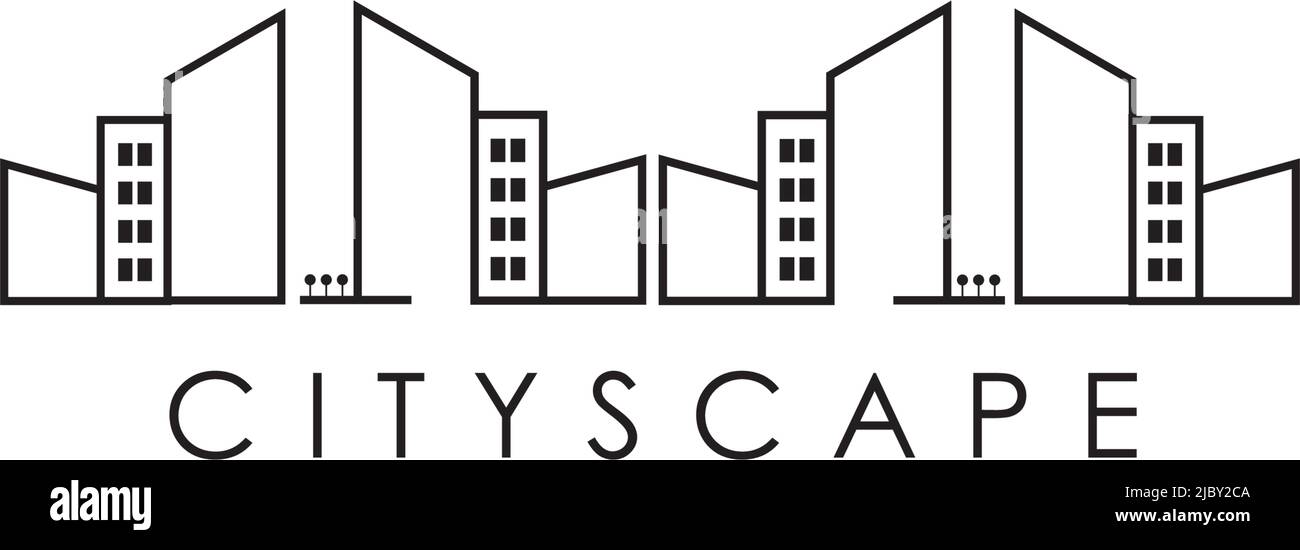 Cityscape logo design inspiration vector template Stock Vector Image ...