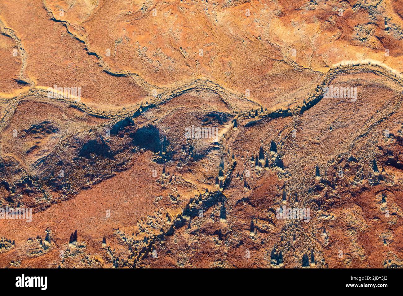 Dry arid landscape from central South Australia. Aerial images over the ...