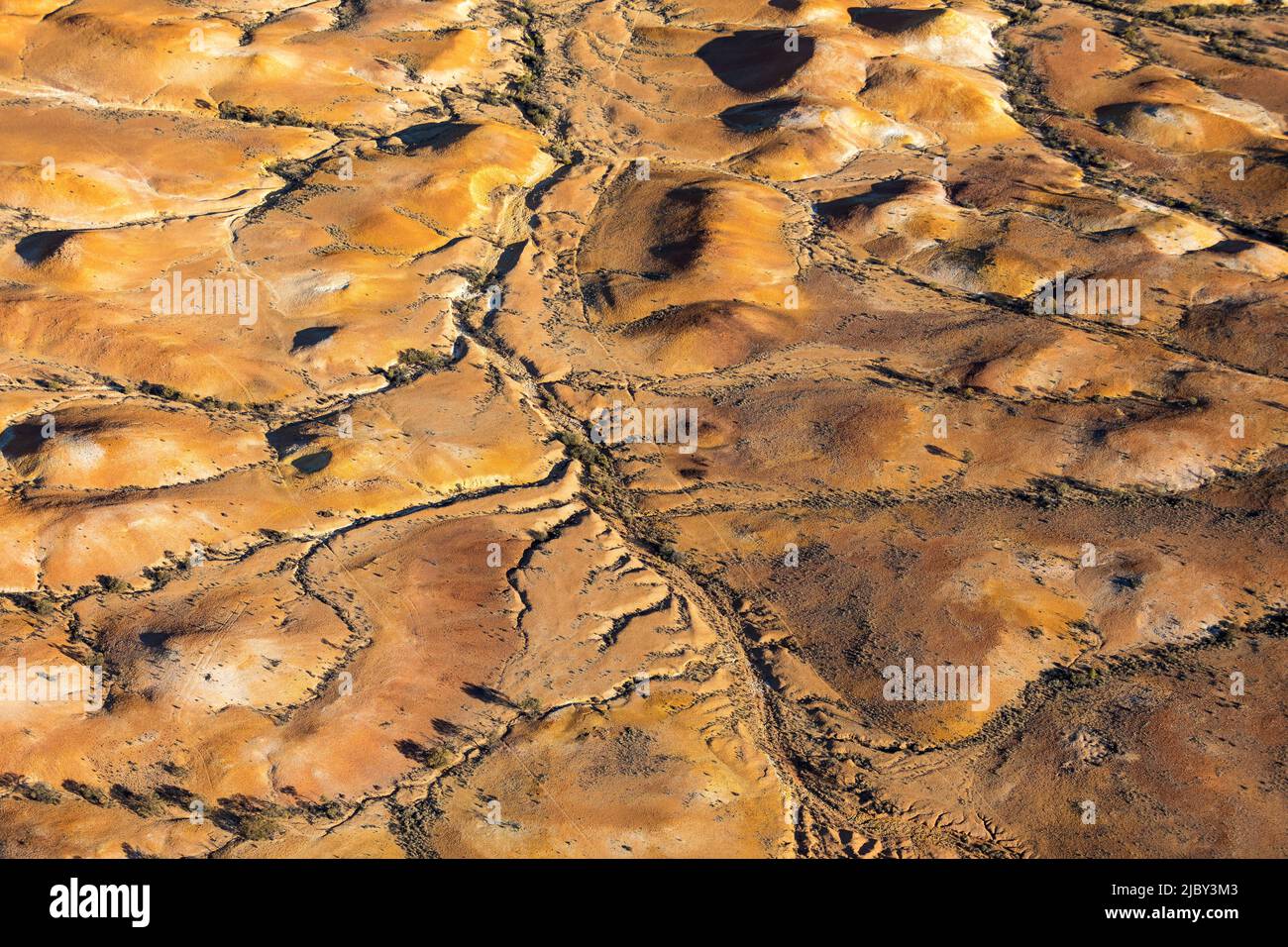 Dry arid landscape from central South Australia. Aerial images over the ...