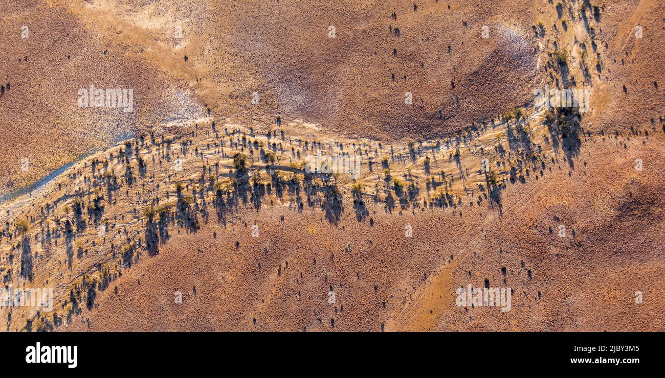 Dry arid landscape from central South Australia. Aerial images over the ...