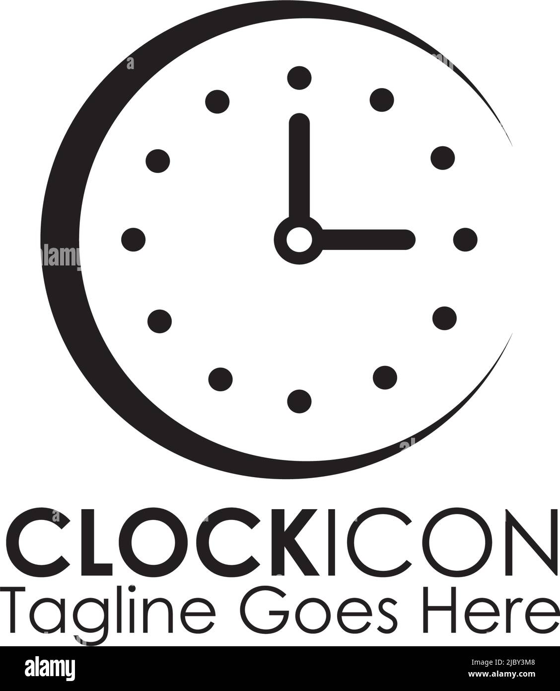 Clock icon logo design vector illustration template Stock Vector Image ...