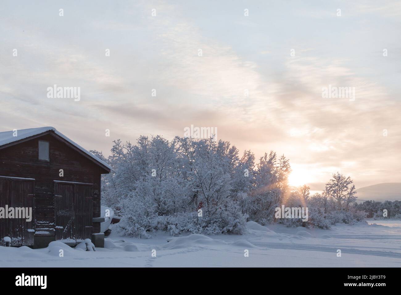 Cabin frozen swedish lake hi-res stock photography and images - Alamy