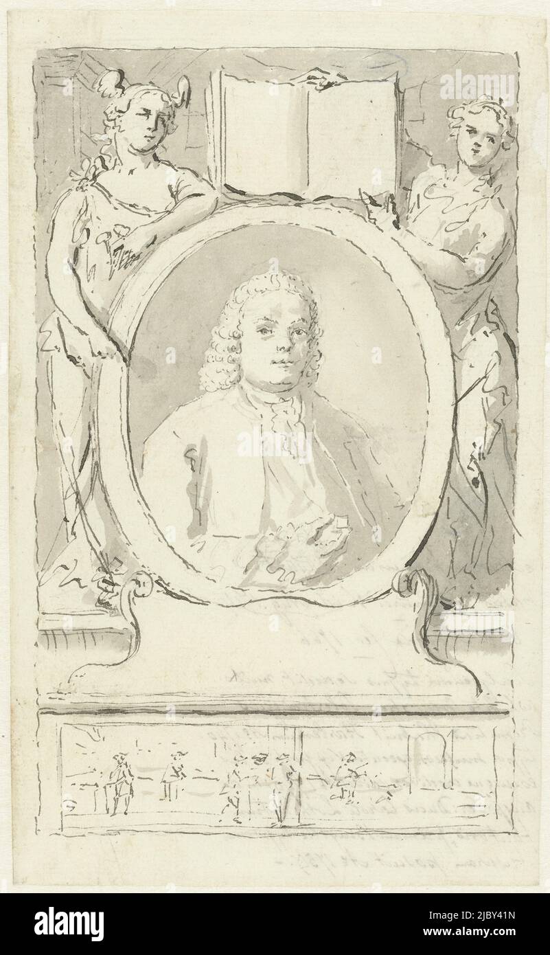 Portrait of the letter cutter Jacobus Franciscus Rosart, Cornelis van ...