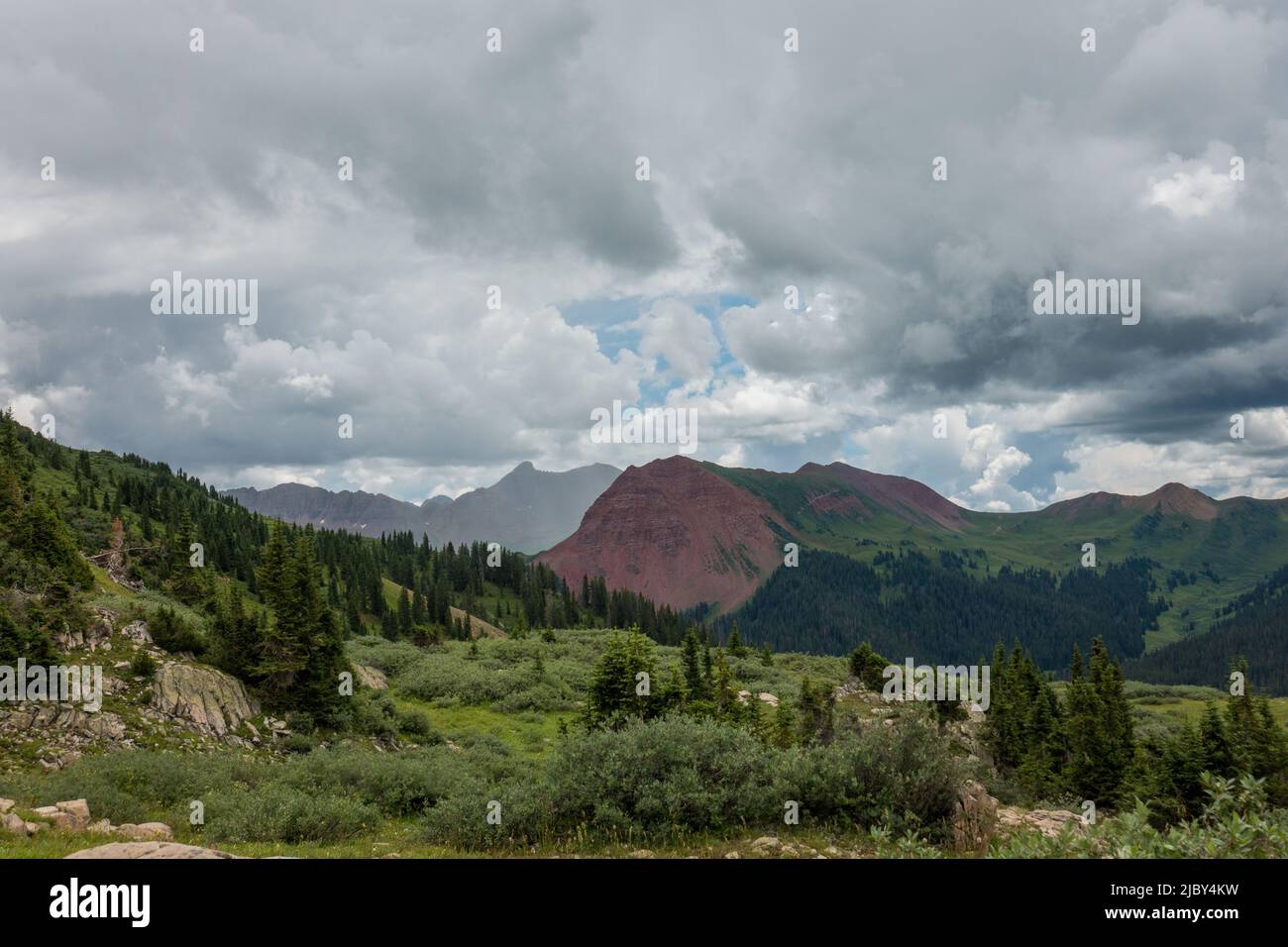 Cloudy landscape with clouds. Aspen, Colorado, USA Stock Photo - Alamy
