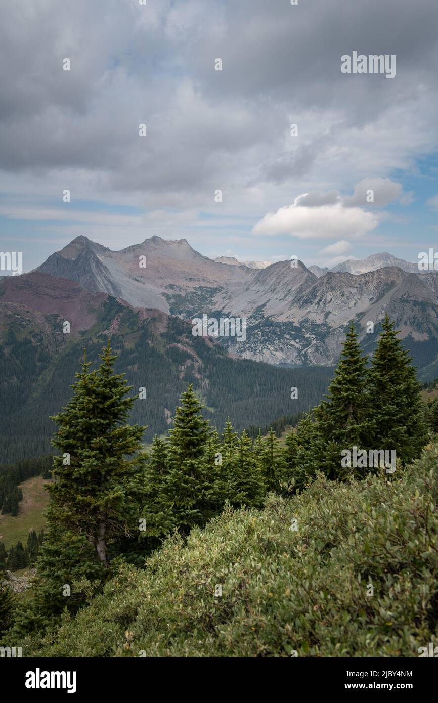 Cloudy landscape with clouds. Aspen, Colorado, USA Stock Photo - Alamy