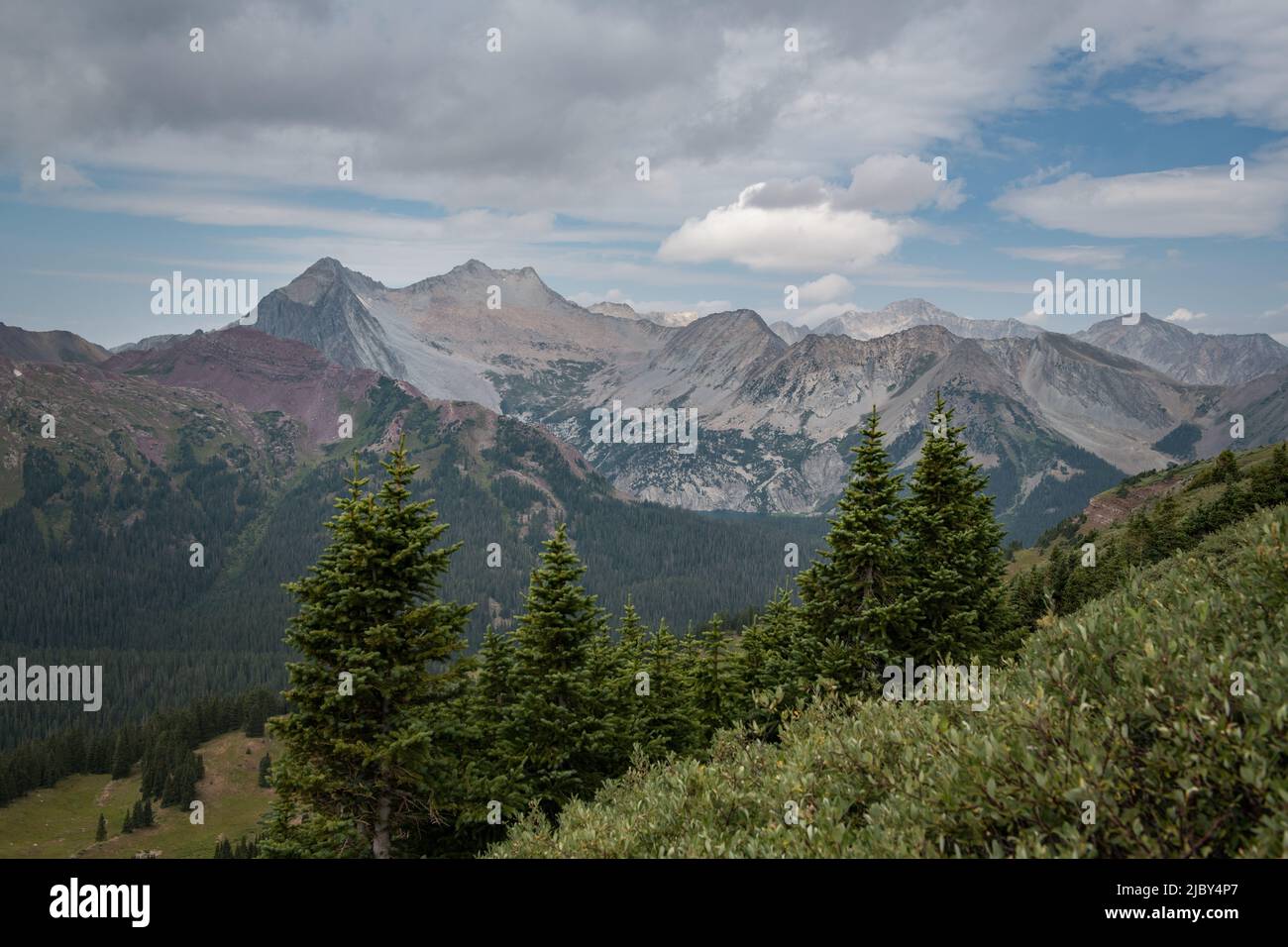 Cloudy landscape with clouds. Aspen, Colorado, USA Stock Photo - Alamy