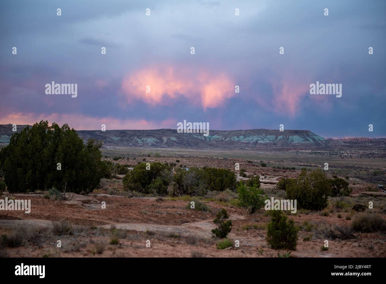 Desert sunset in Moab Utah Stock Photo - Alamy