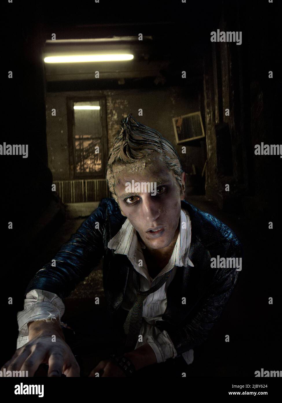 Zombie walking out of a decrepit apartment Stock Photo - Alamy