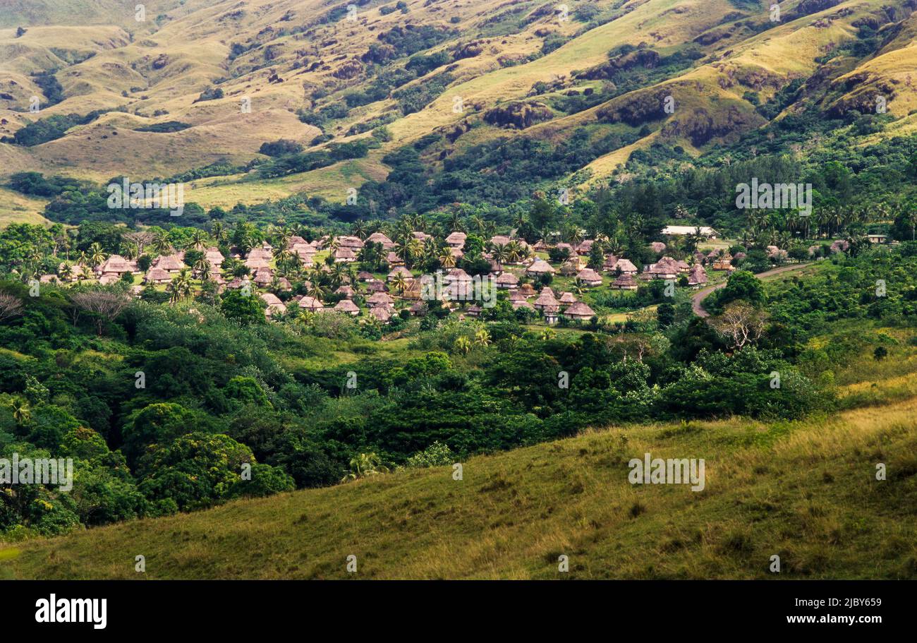 Fiji village aerial hi-res stock photography and images - Alamy