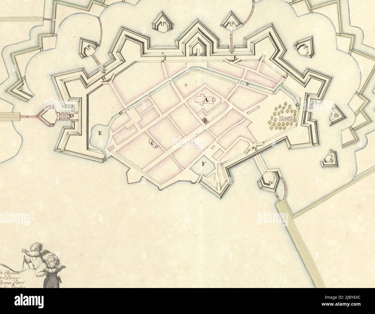 Map of Heusden, ca. 1701-1715, Samuel Du Ry de Champdoré, 1701 - 1715 ...