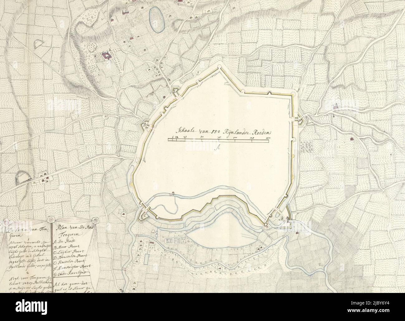 Map of Tongeren, ca. 1701-1715, Samuel Du Ry de Champdoré, 1701 - 1715 ...