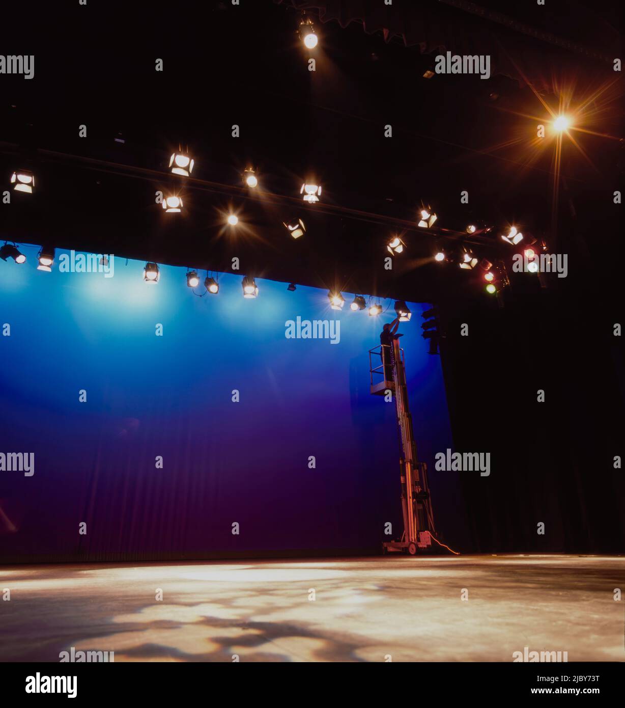 Empty Stage With Lights