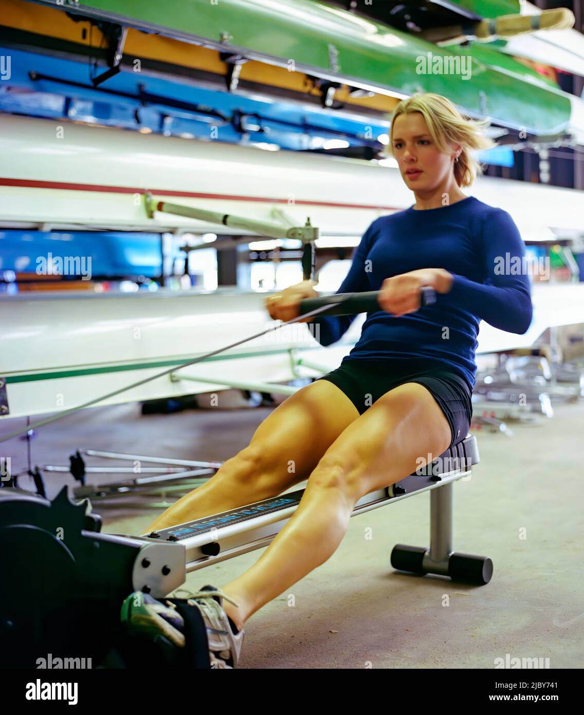 Blonde person rowing hi-res stock photography and images - Alamy