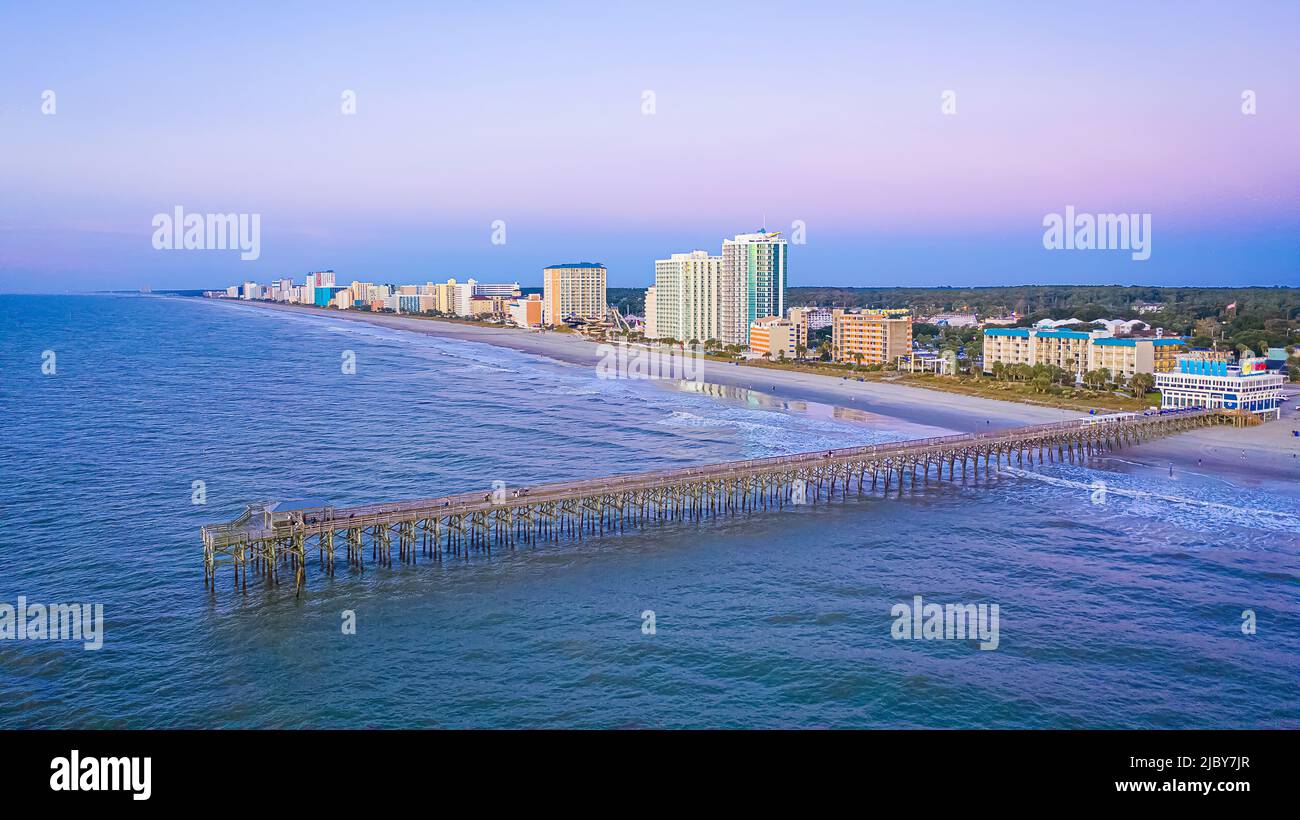 Garden Beach pier, South Carolina Stock Photo - Alamy