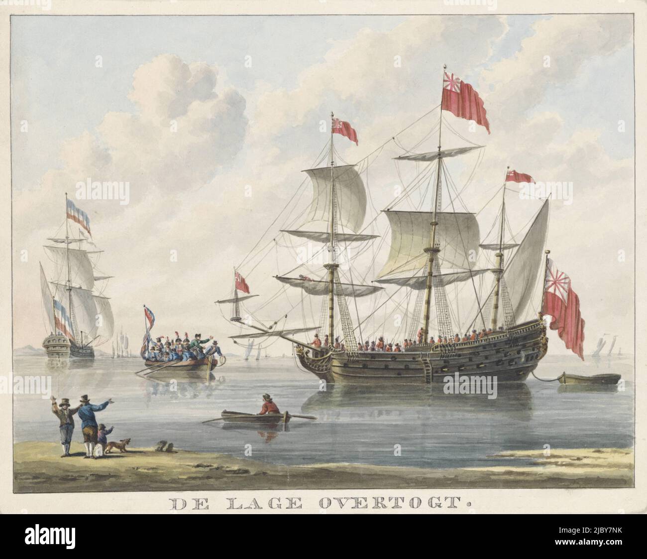 Deportation of Napoleon to St. Helena, 1815, Wijnand Esser (attributed ...