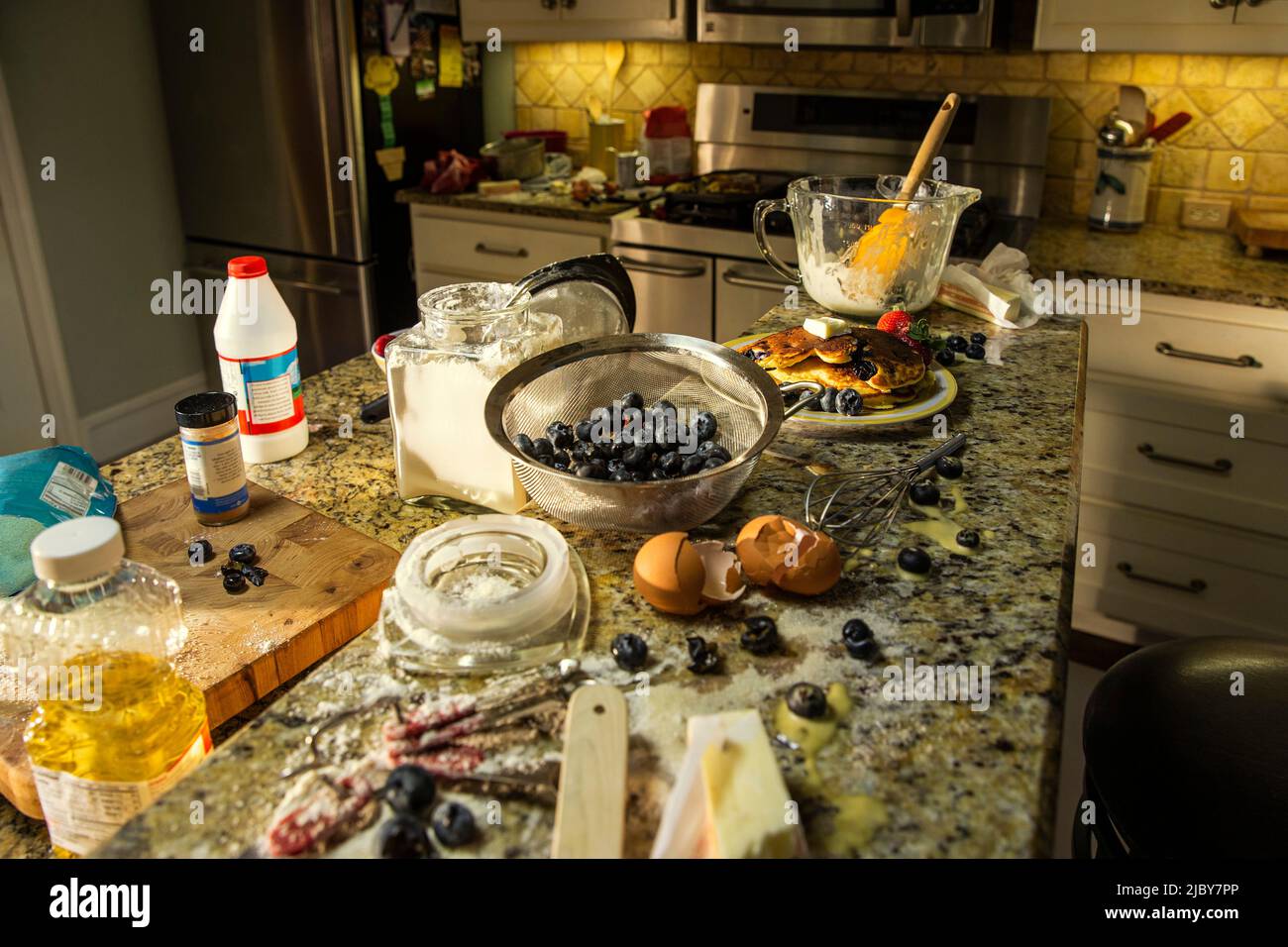 Messy Kitchen After Baking