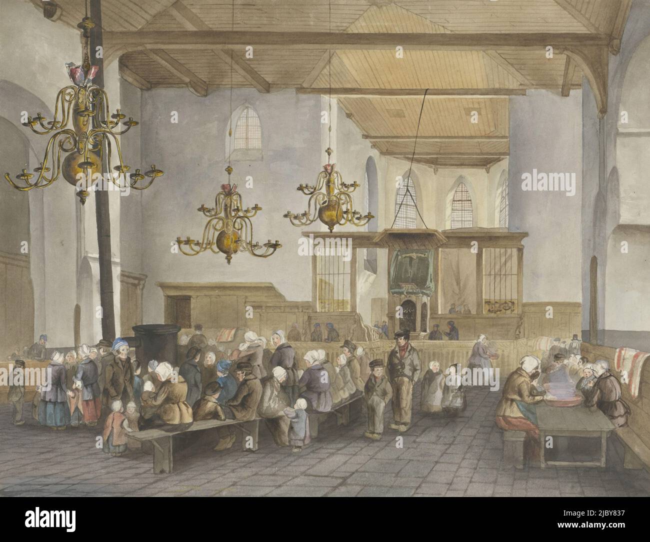 Reception of the Veenendalers in the Geertekerk in Utrecht, 1855 ...