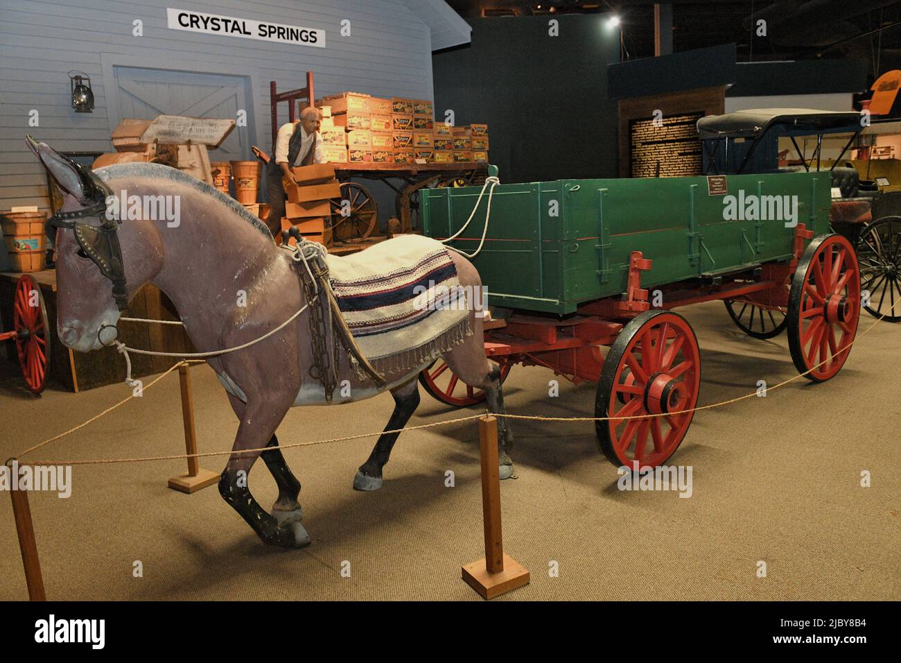 Horse drawn farm wagon Stock Photo - Alamy