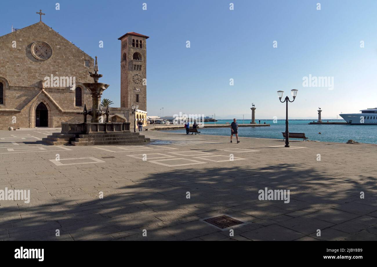 Rhodes Town, Rhodes Island, Greece, Dodecanese.St John the Evangelist ...