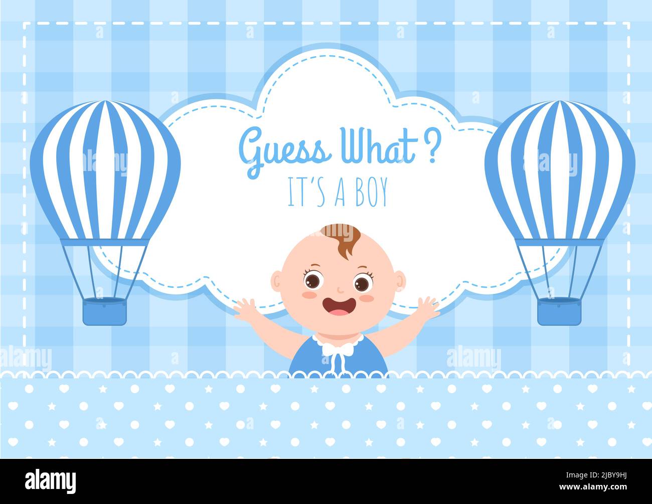 Birth Photo is it a Boy with a Baby Image and Blue Color Background ...