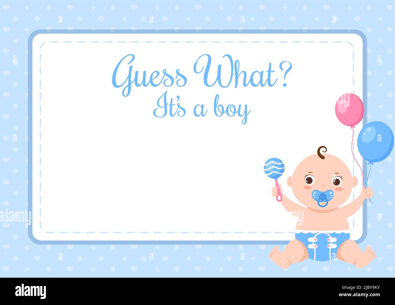 Birth Photo is it a Boy with a Baby Image and Blue Color Background ...