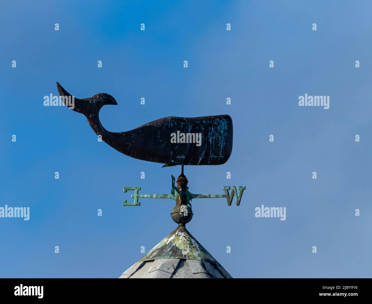 Sperm Whale weather vane on the dock in Monterey Harbor, California ...