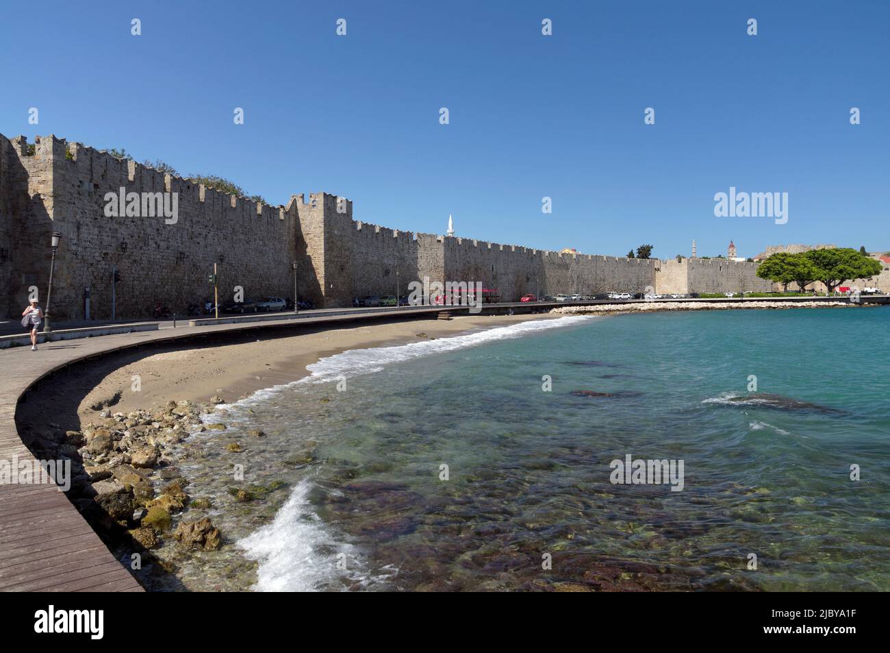 Greece rhodes beach walls hi-res stock photography and images - Alamy