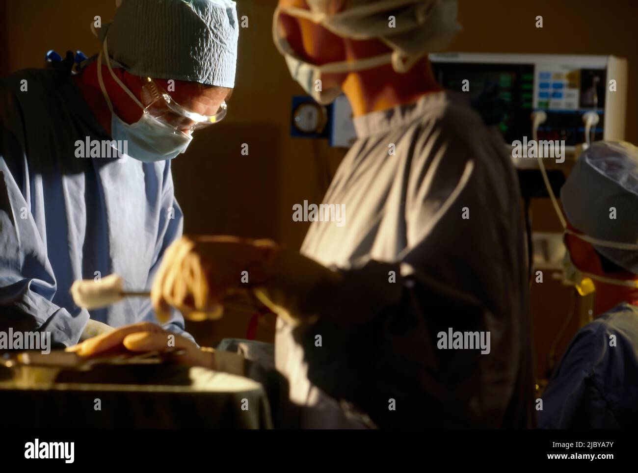Nurses assisting doctor in theatre of hospital with operation Stock ...