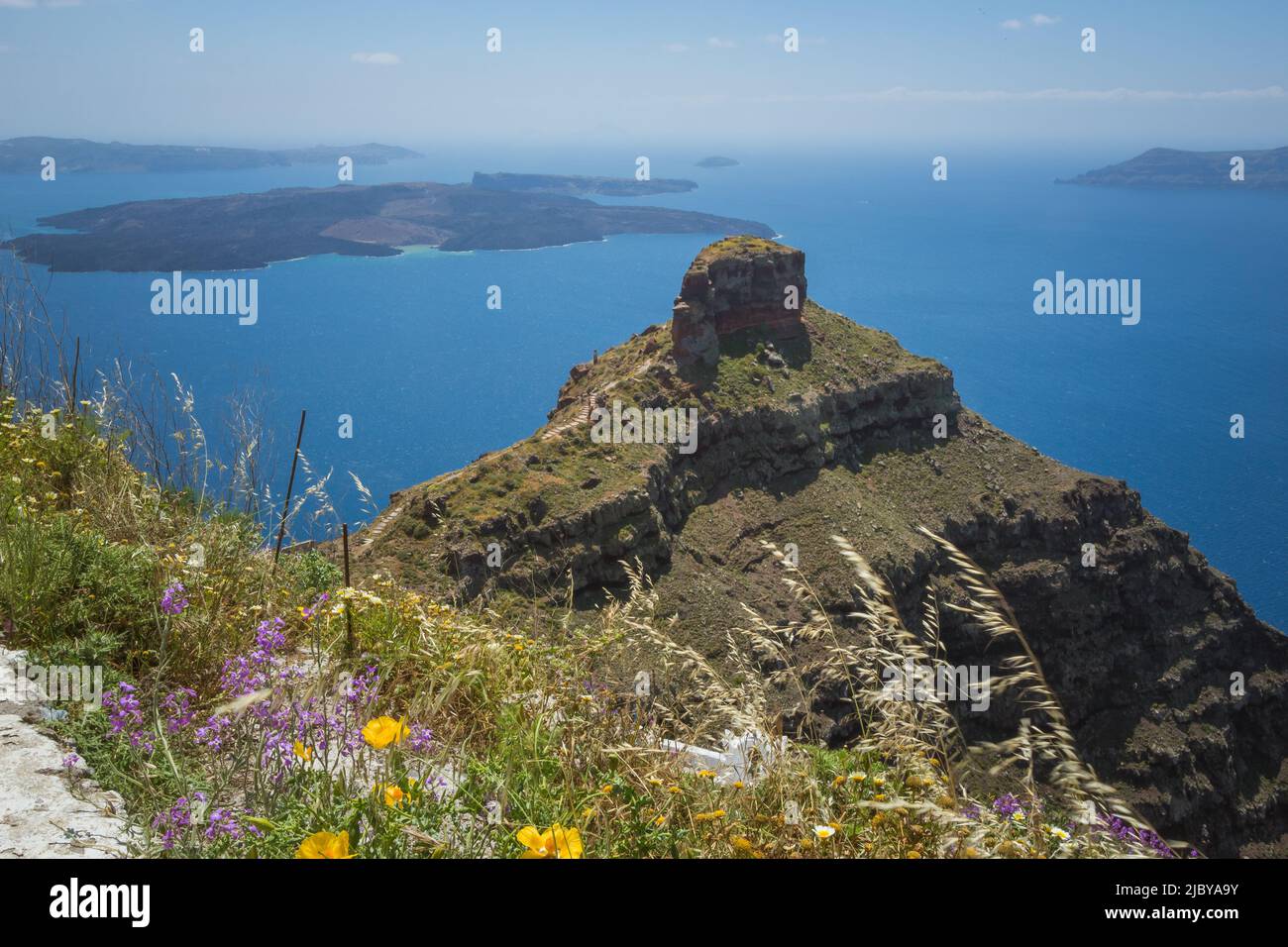 Santorini island landscape hi-res stock photography and images - Alamy