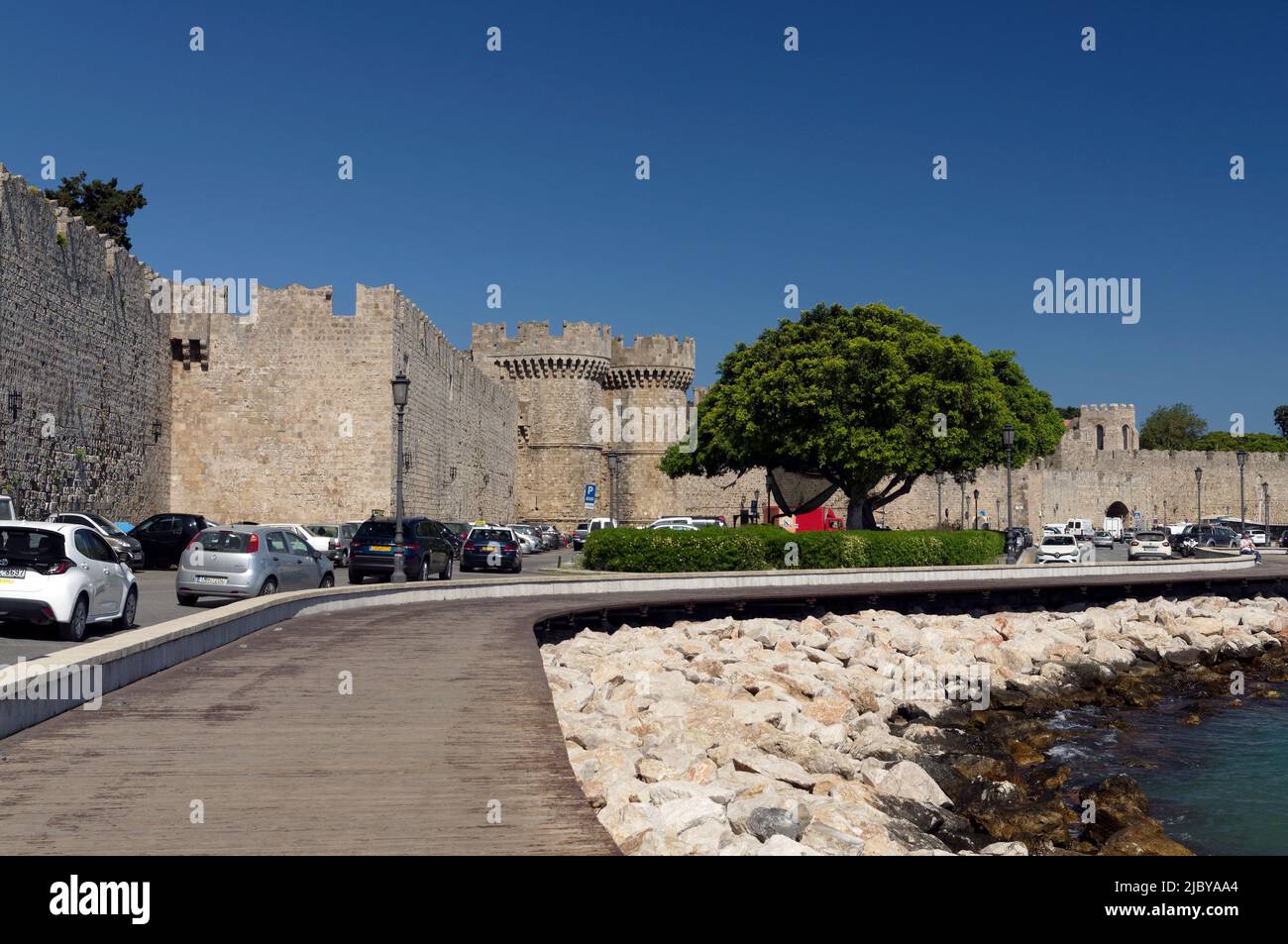 Greece rhodes beach walls hi-res stock photography and images - Alamy
