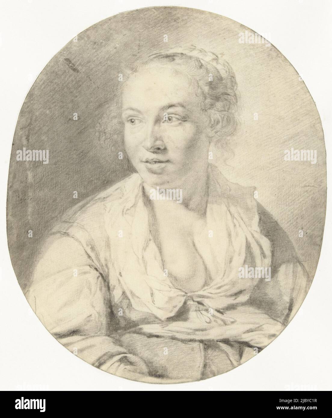 Portrait of a Young Woman, Cornelis Visscher (II) (attributed to), c ...