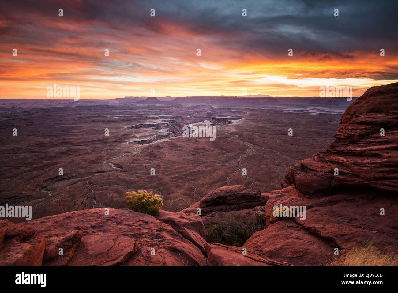 Moab Utah sunset, green river overlook dead horse state park Stock ...