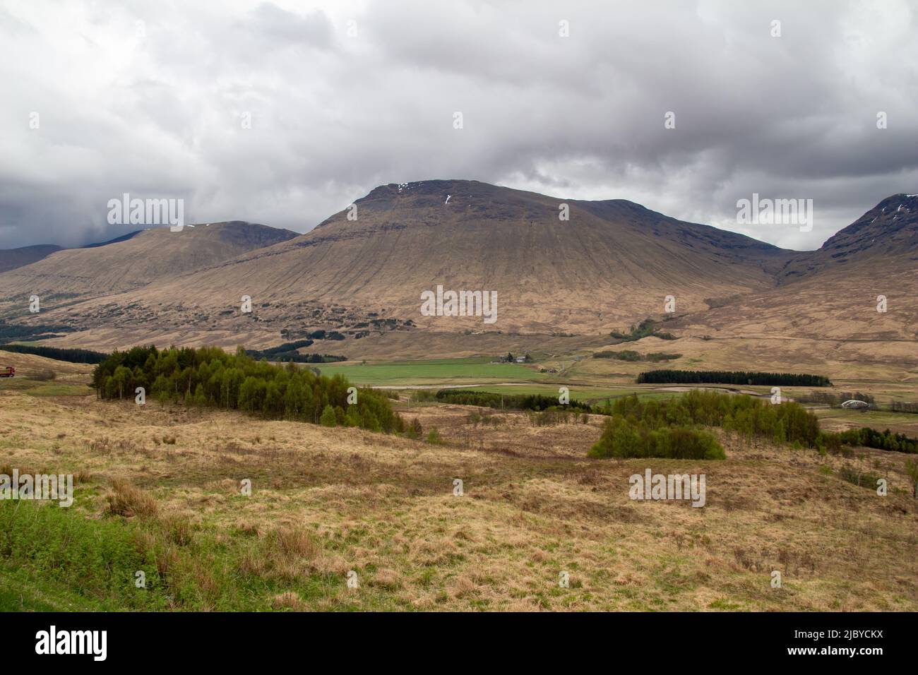 Scenic landscape view of the Scottish highlands in the western part of ...
