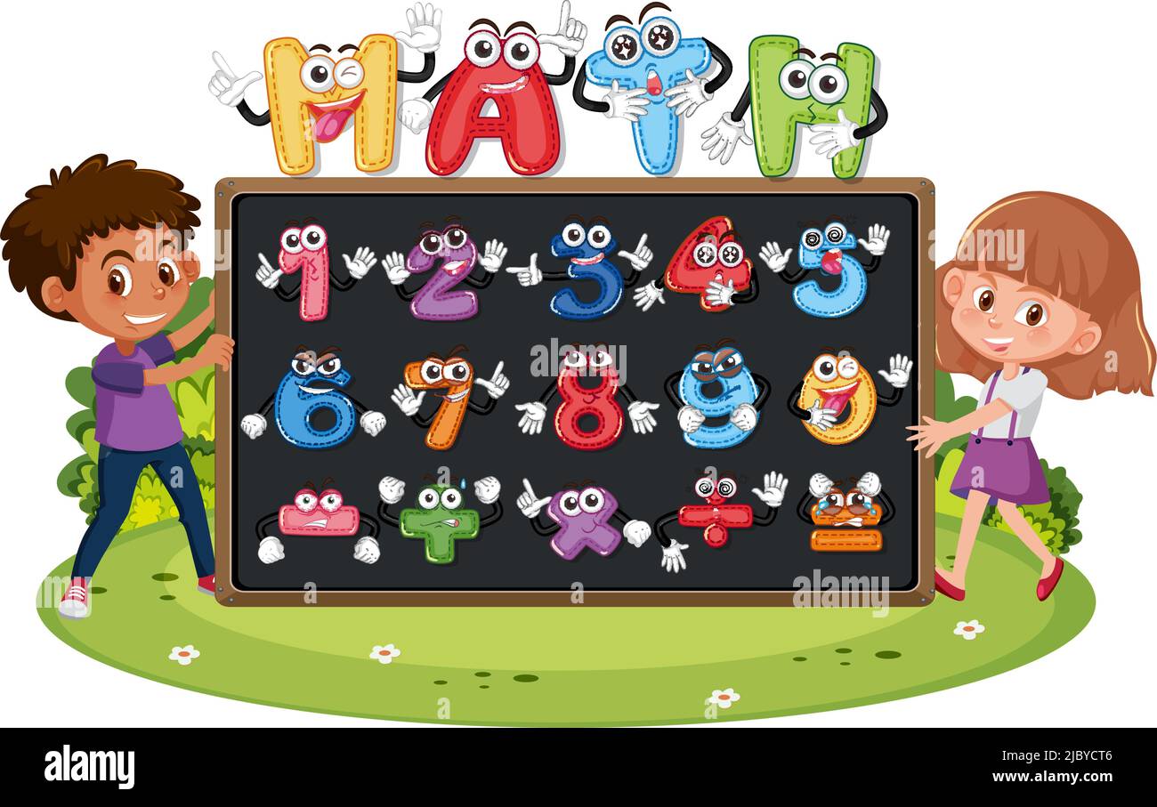 Counting numbers from zero to nine for kids illustration Stock Vector ...
