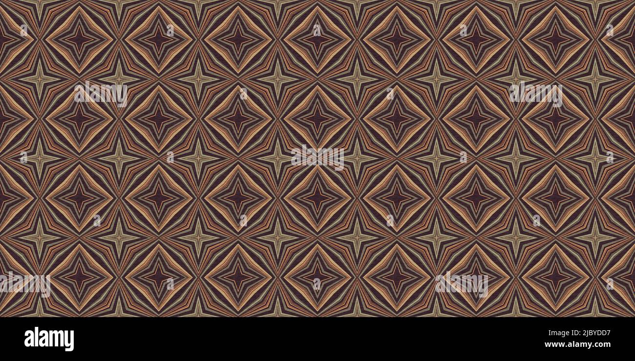 Earthy colours retro sixties geometric seamless border pattern in ...