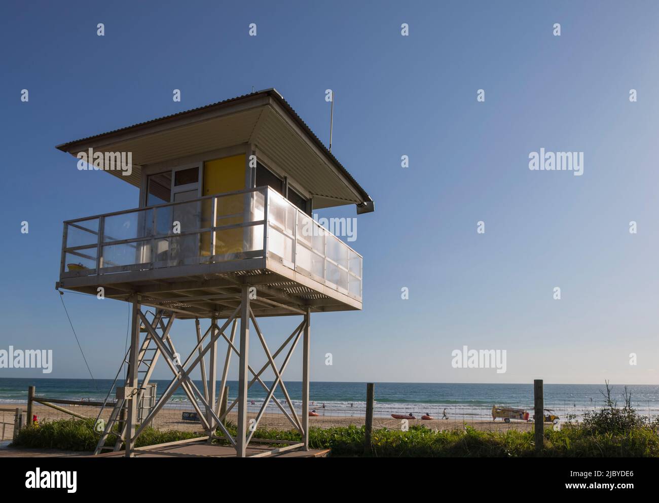 Surf Lifesaving Observation Tower in front of beach at Alexander Parade ...