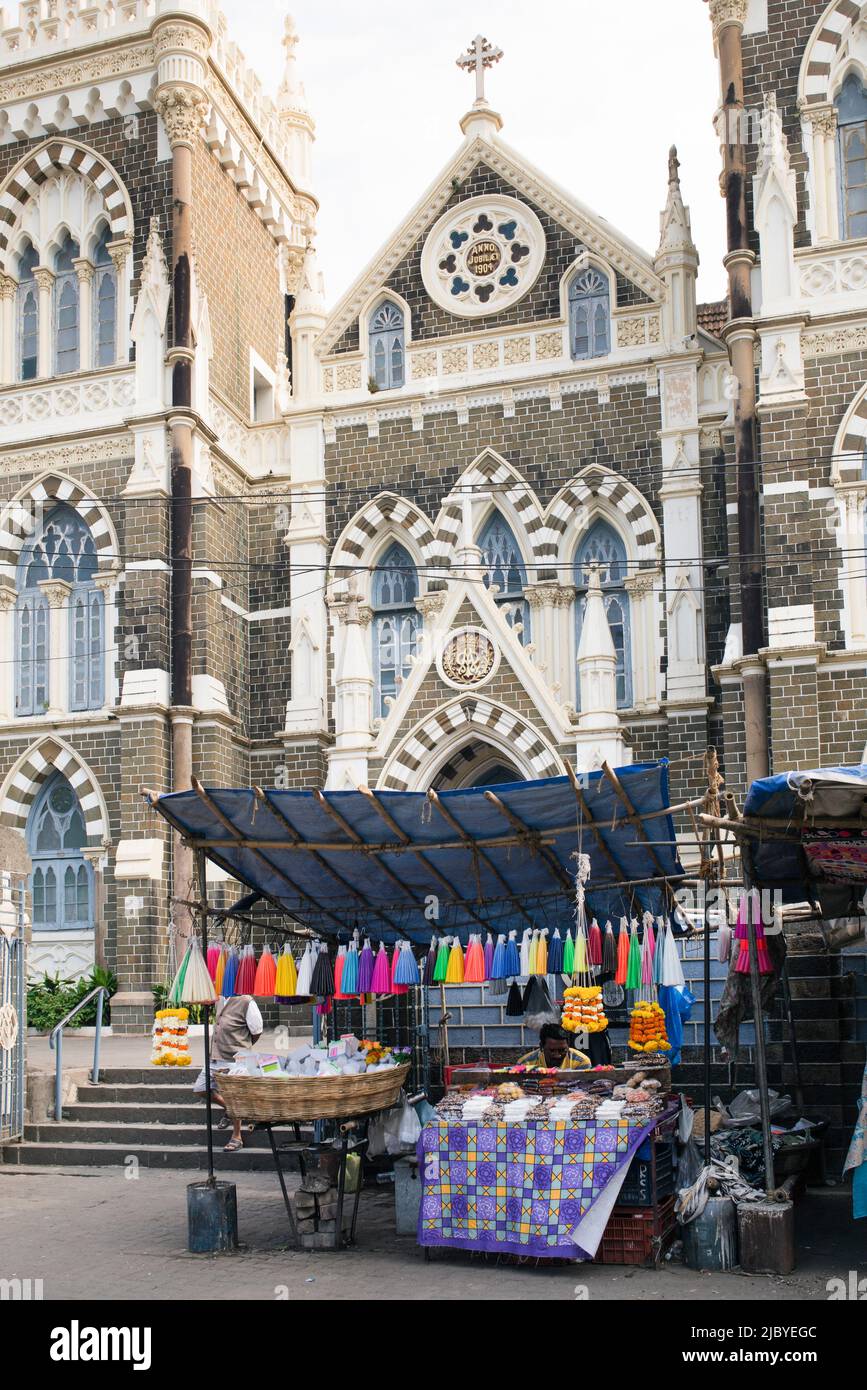 Vendor Stall at the steps of Mount Mary Catholic Church in Mumbai Stock ...