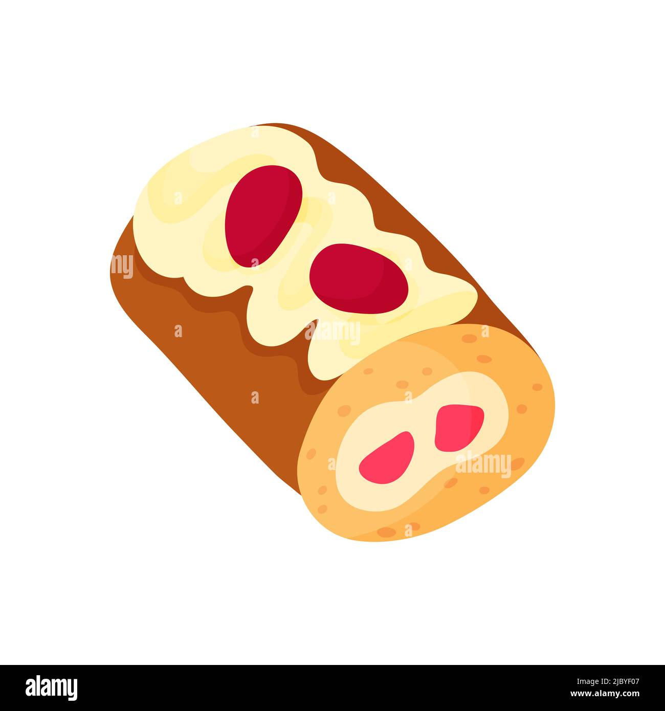 Pretty flat cake. Design sketch element for menu cafe, restaurant ...